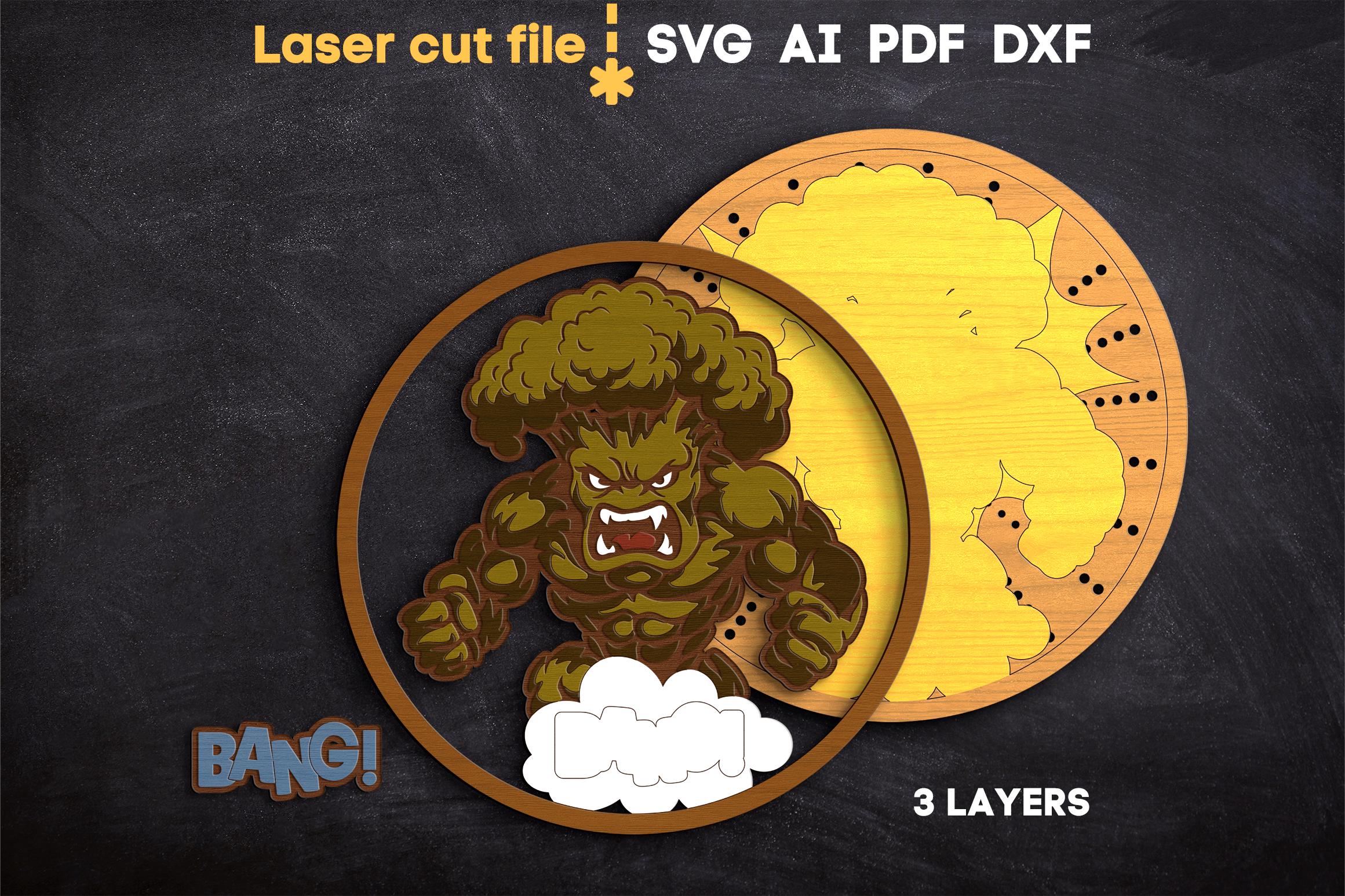 Pop Art Food SVG Bundle. Laser Cut File for Glowforge, Burger Hot Dog ...