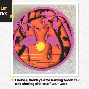 Flamingo SVG. Laser Cut File for Glowforge Cricut. Pink Tropical Bird ...