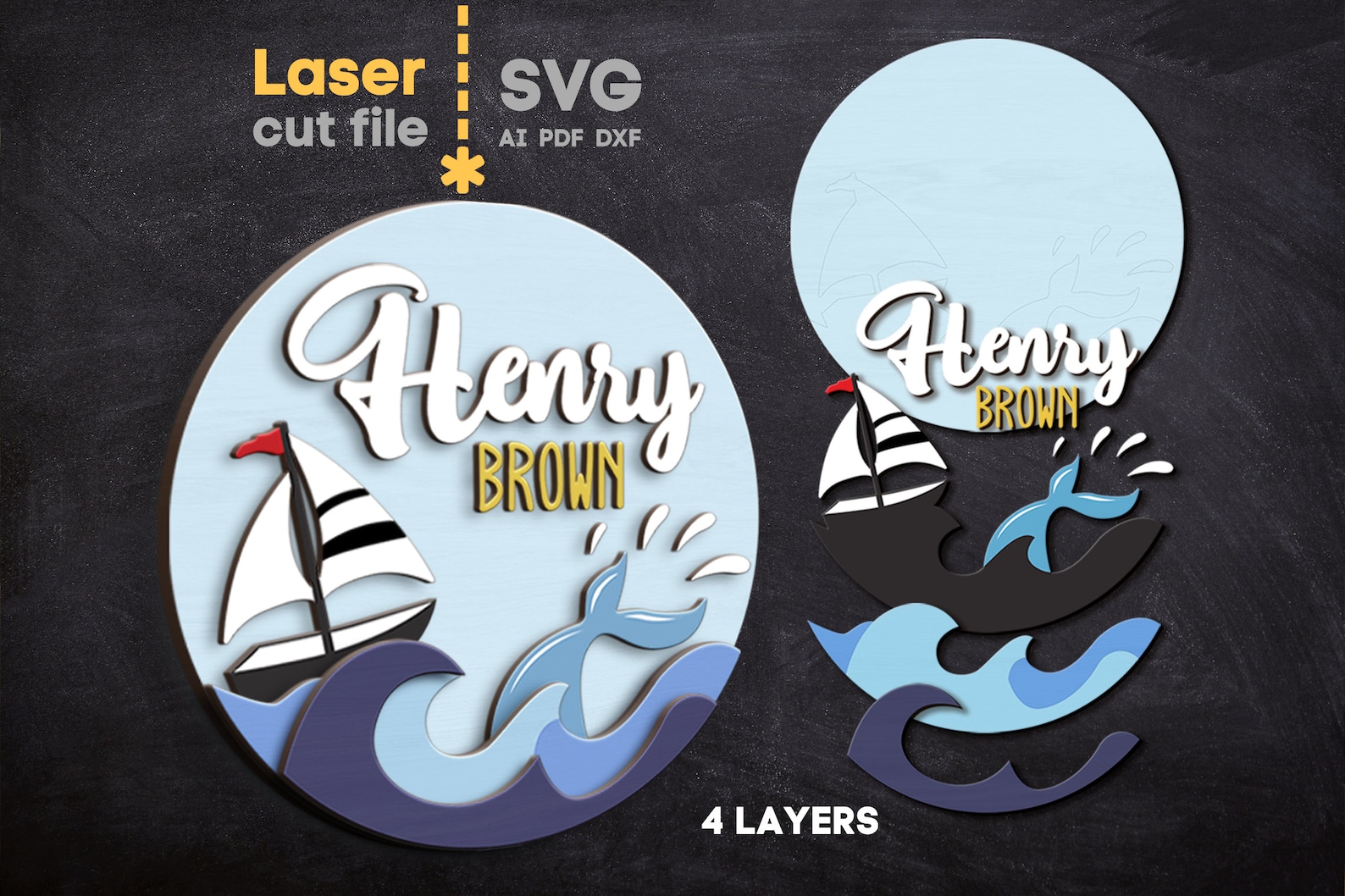 Baby Name Sign SVG Bundle. Laser Cut File for Glowforge, Set Nursery ...