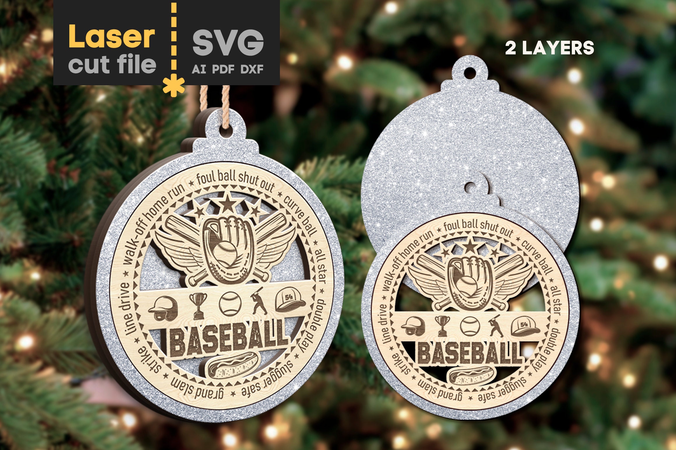 Christmas Tree Toy Sport SVG Bundle Laser Cut File for - Etsy