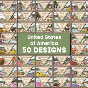 50 American States Bundle SVG. Laser Cut File for Glowforge. Layered ...