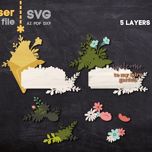 Spring SVG Bundle. Laser Cut File for Glowforge Cricut, Flowers ...