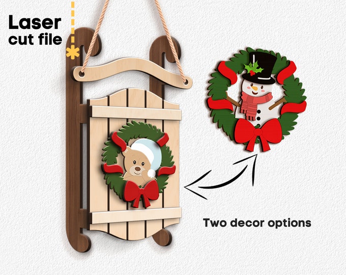 Christmas SVG Laser Cut File for Glowforge Merry Christmas - Etsy