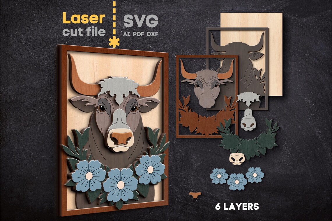 Farm Animals SVG Bundle. Laser Cut File for Glowforge, Goat Cow Sheep ...
