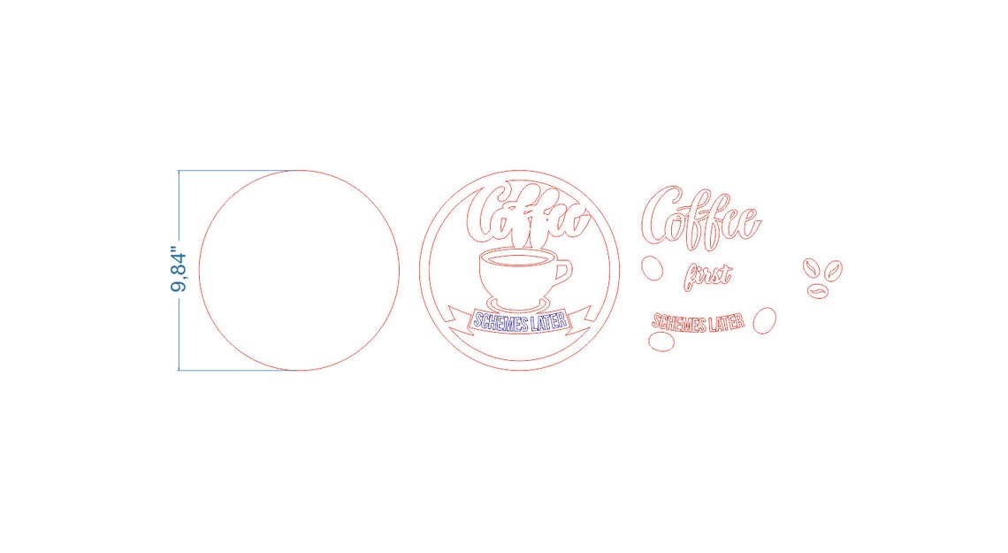Coffee Sign SVG Bundle. Laser Cut File for Glowforge Cricut - Etsy