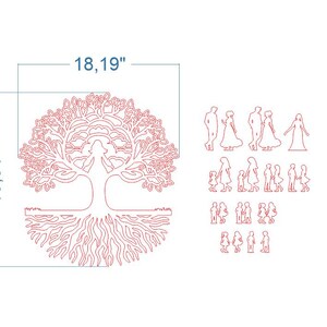 Family Tree SVG Bundle. Laser Cut File for Glowforge, Mother's Day Gift ...