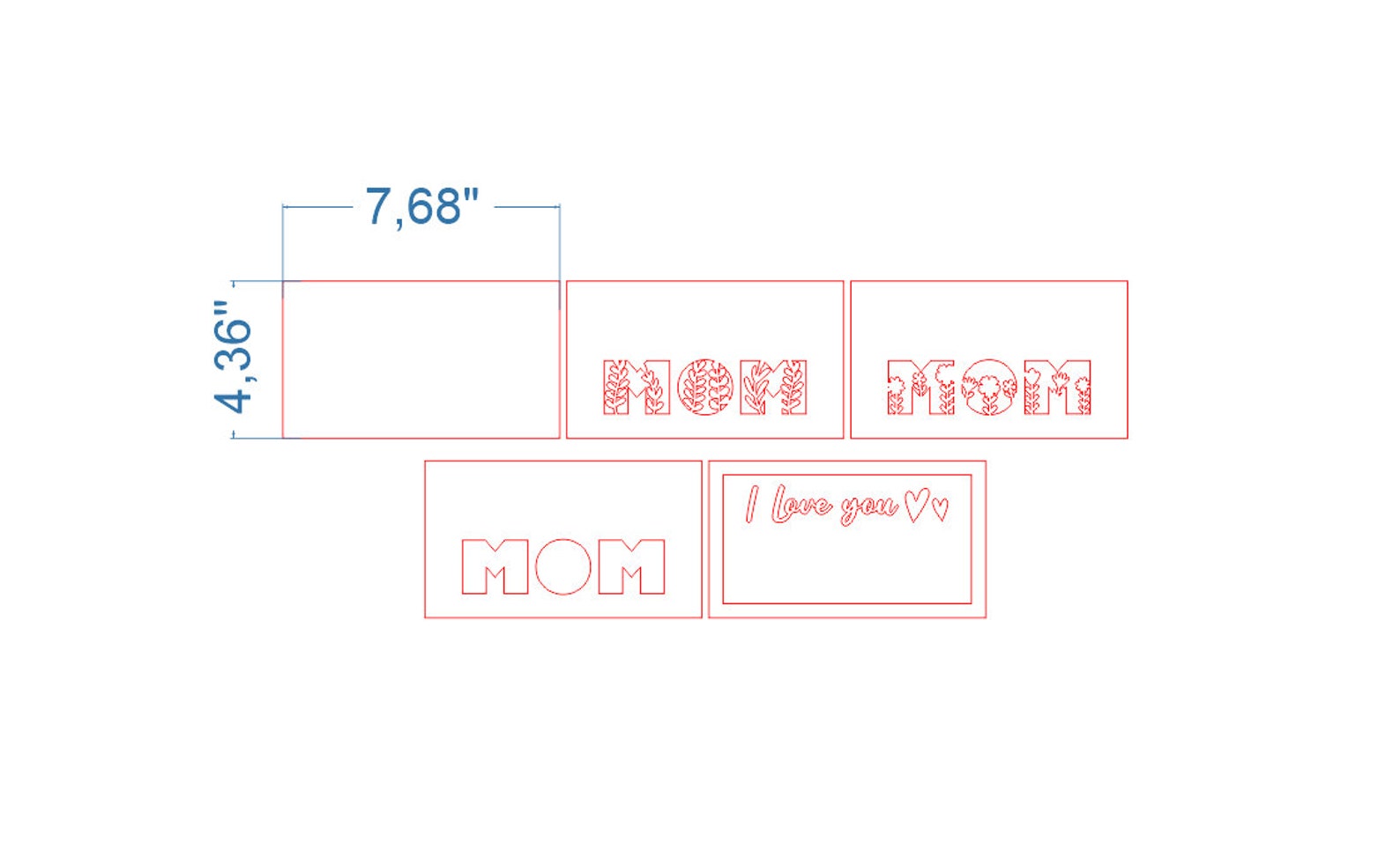 Mom Dad SVG Bundle. Laser Cut File for Glowforge Cricut, Mother's Day ...