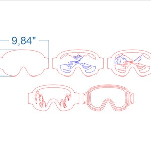 Ski Mask Ornament SVG. Laser Cut File for Glowforge, Mountains, River ...