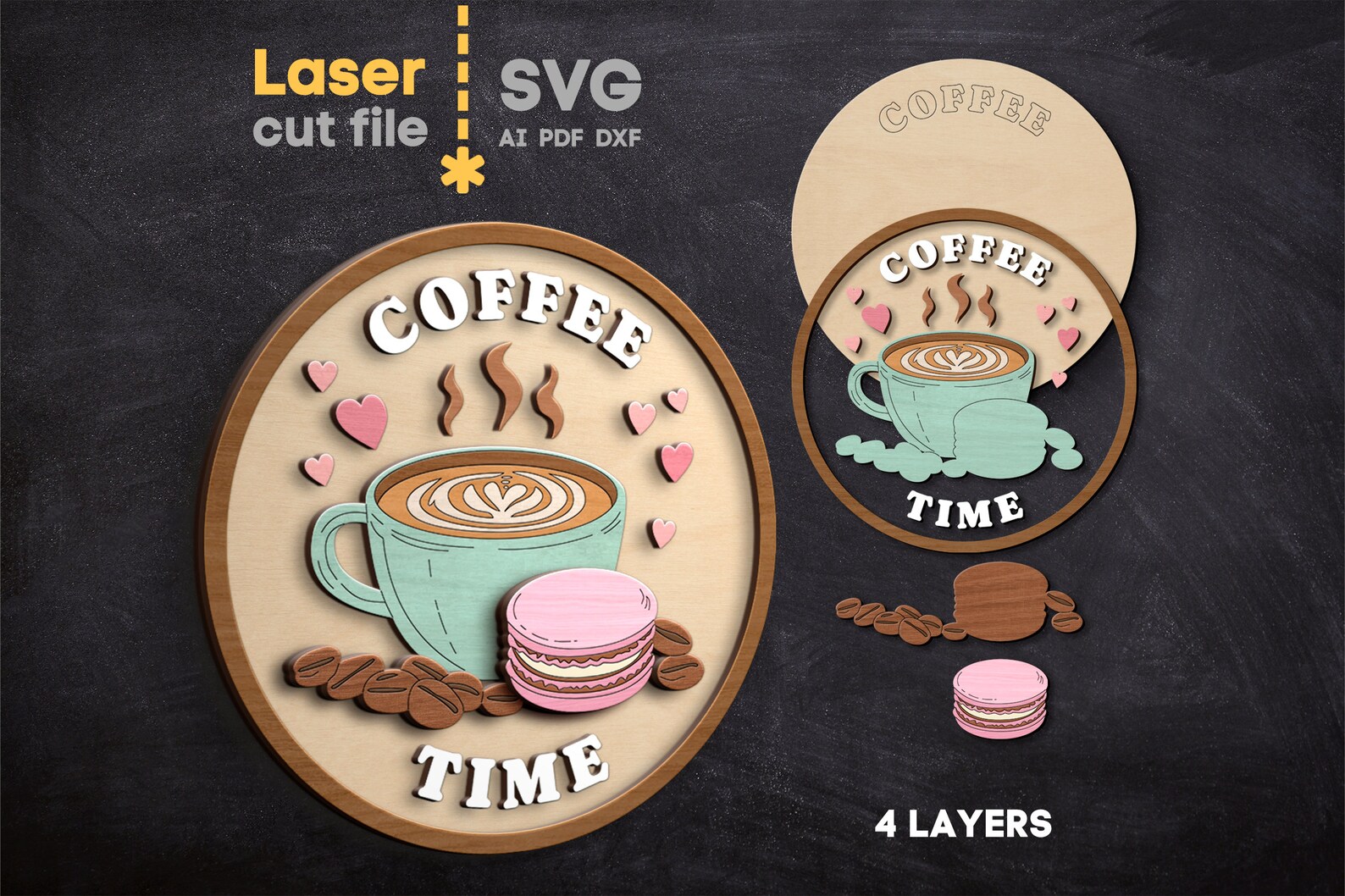 Sweets SVG Bundle. Laser Cut File for Glowforge, Ice Cream Cupcake ...