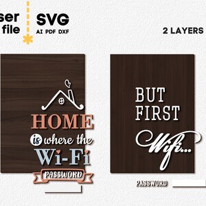 WIFI Sign Svg Bundle Laser Cut File for Glowforge Cricut. Wi Fi ...