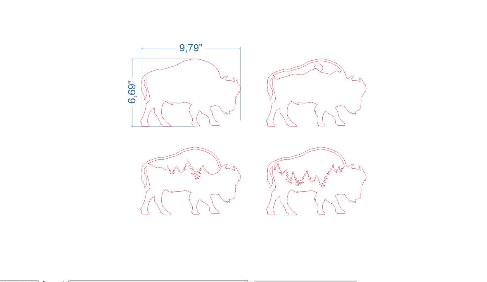 Bison SVG. Laser Cut File for Glowforge Cricut Buffalo Forest - Etsy