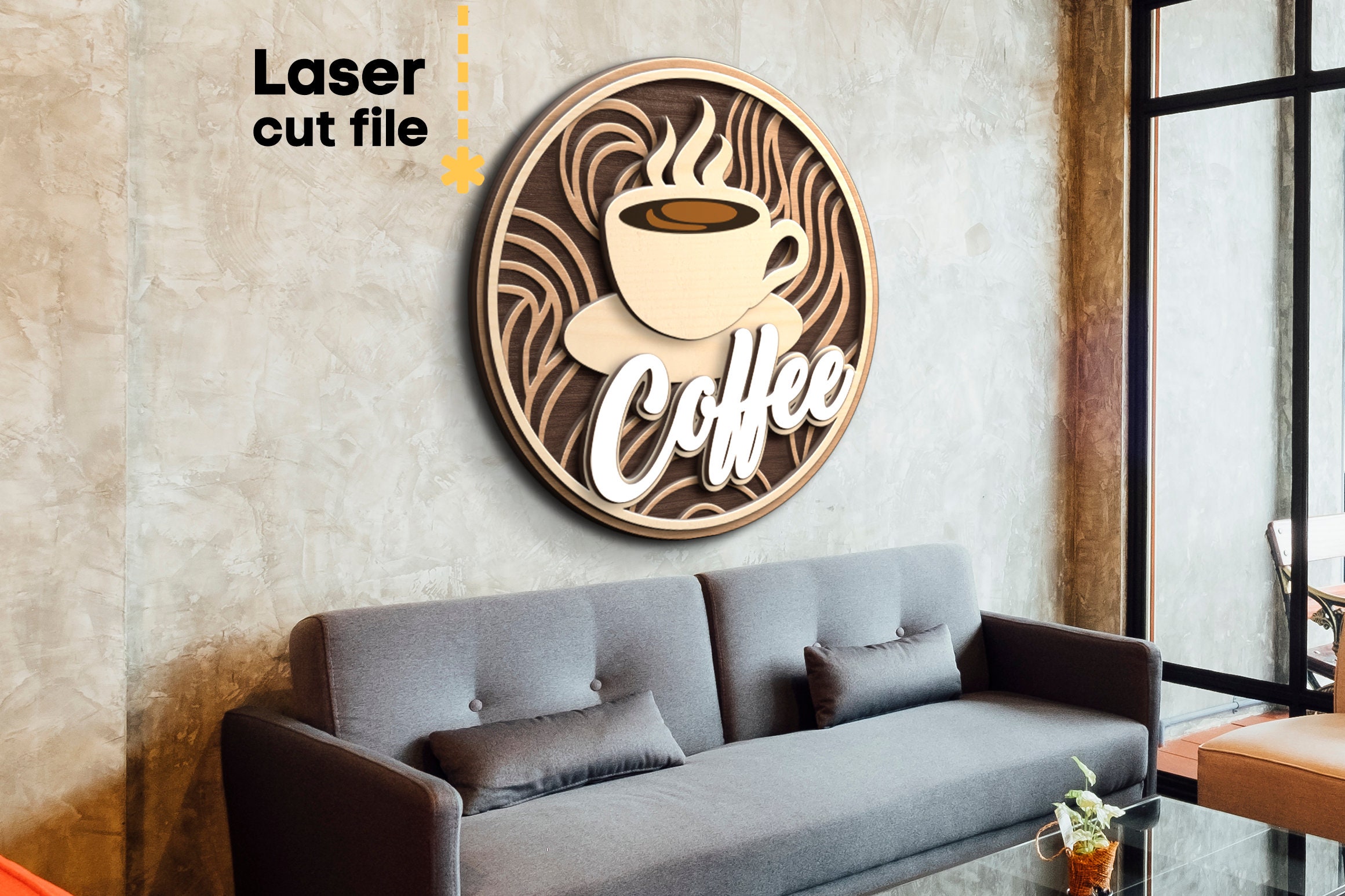 Coffee Ornaments SVG Bundle. Laser Cut File for Glowforge, Coffee Cup ...