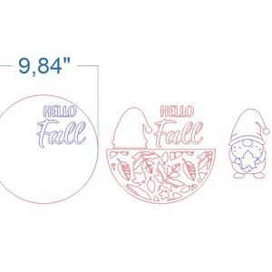 Hello Fall SVG. Laser Cut File for Glowforge, Gnome Thanksgiving Autumn ...
