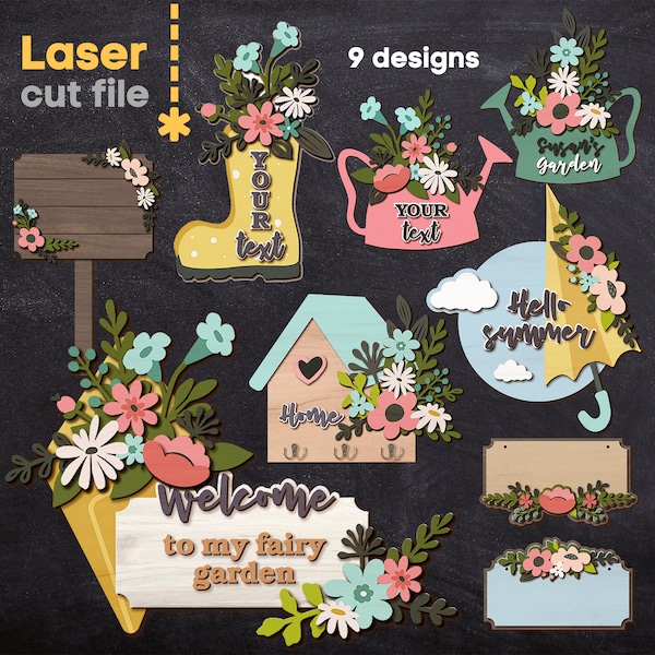 Laser Cut Files Spring - Etsy