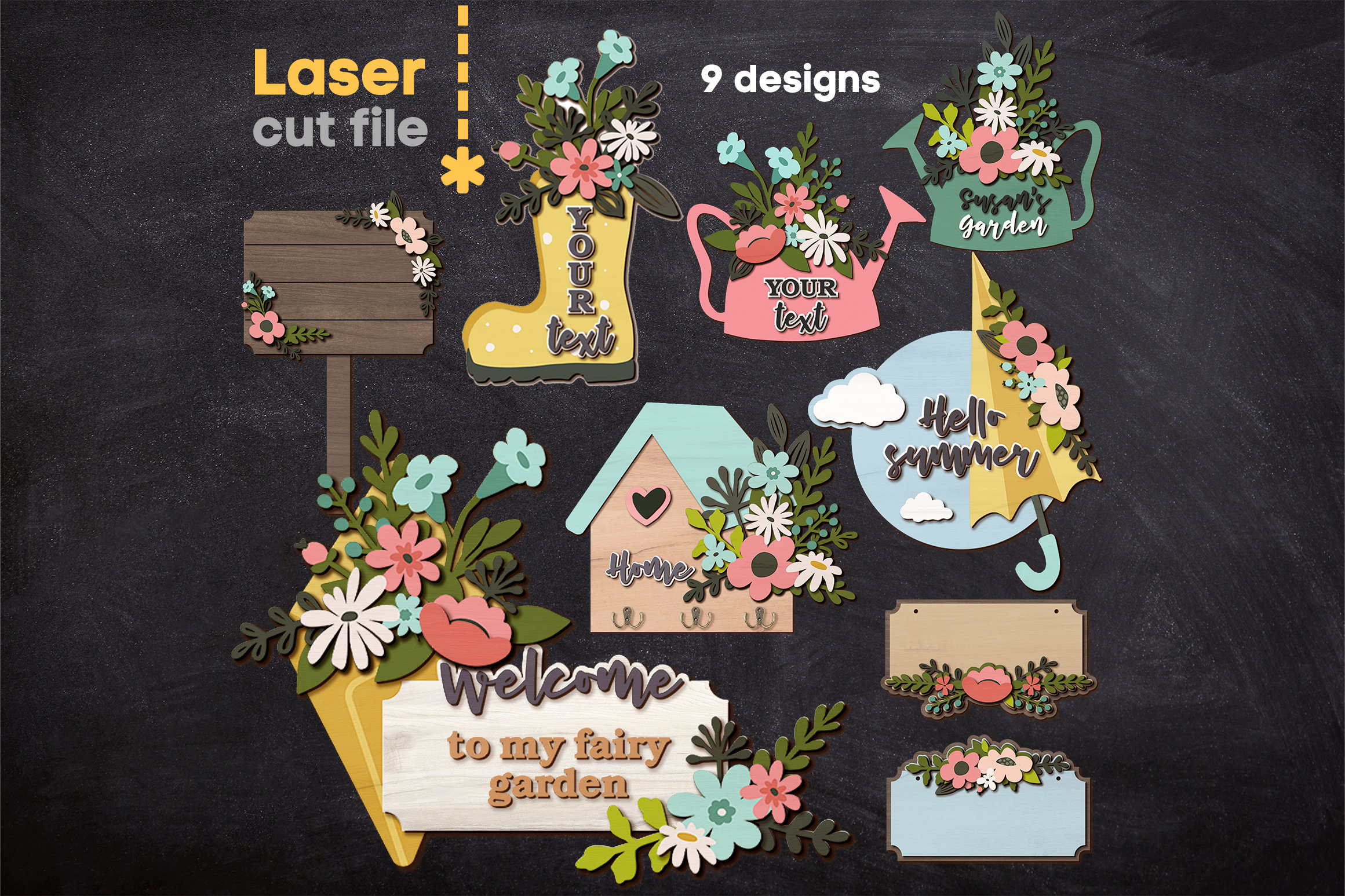 Spring SVG Bundle. Laser Cut File for Glowforge Cricut, Flowers ...