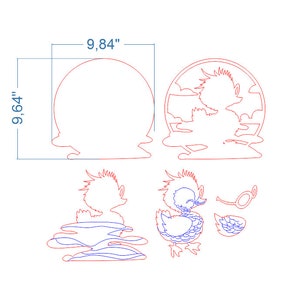 Duckling SVG. Laser Cut File for Glowforge, Duck in Glasses, Cute Baby ...