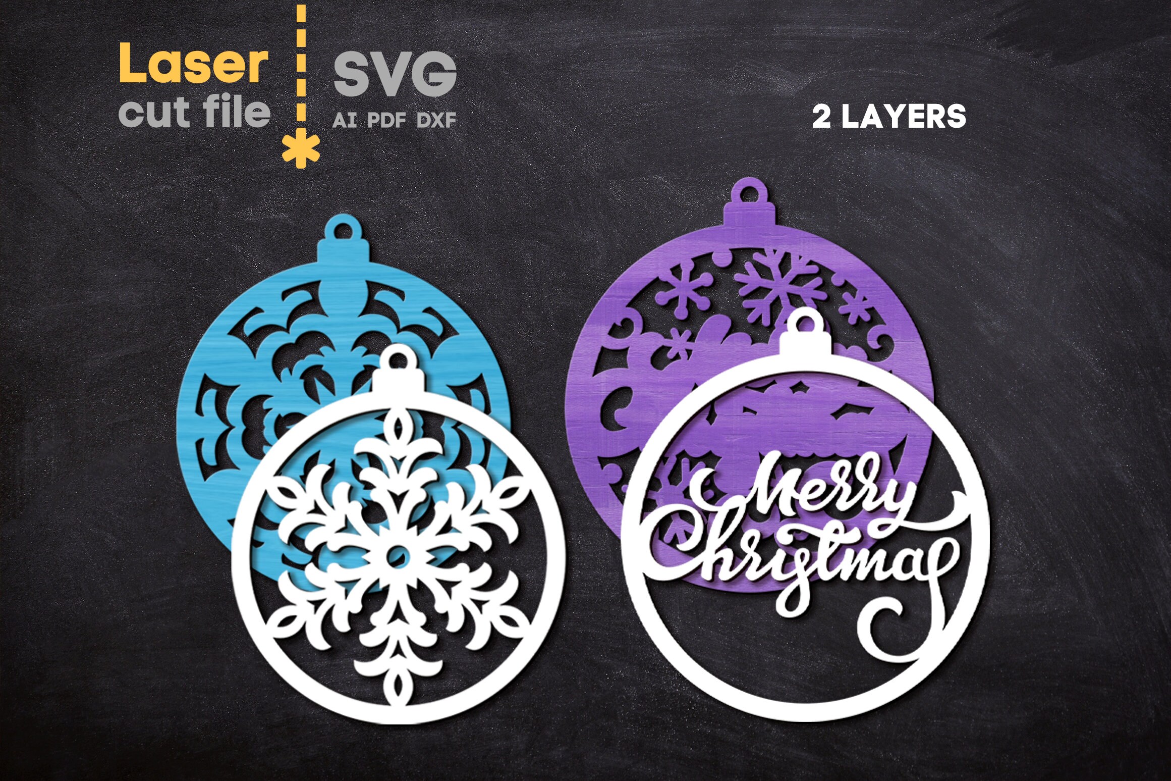 Christmas Tree Toys SVG Bundle Laser Cut File for Glowforge - Etsy