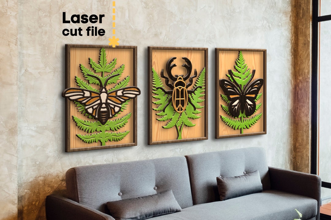 Insects SVG Bundle. Laser Cut File for Glowforge, Scarab Butterfly Moth ...