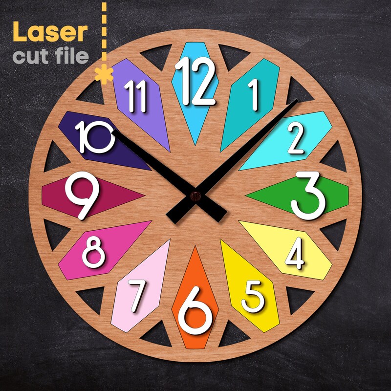 Rainbow Wall Clock - Etsy