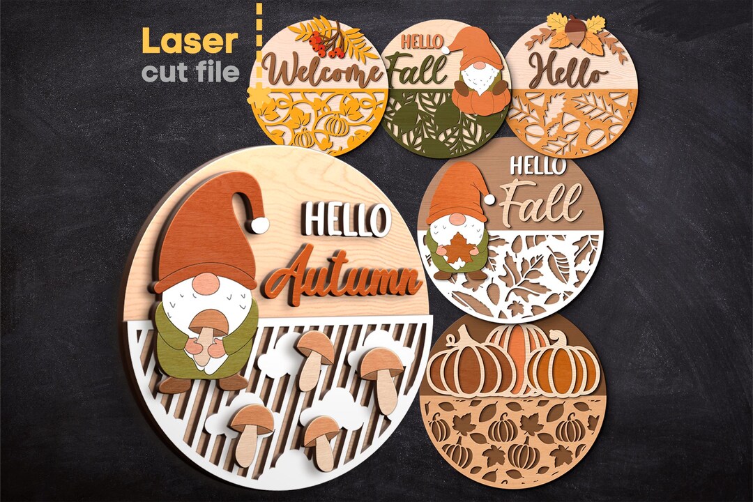 Autumn SVG Bundle. Laser Cut File for Glowforge, Pumpkin Thanksgiving ...