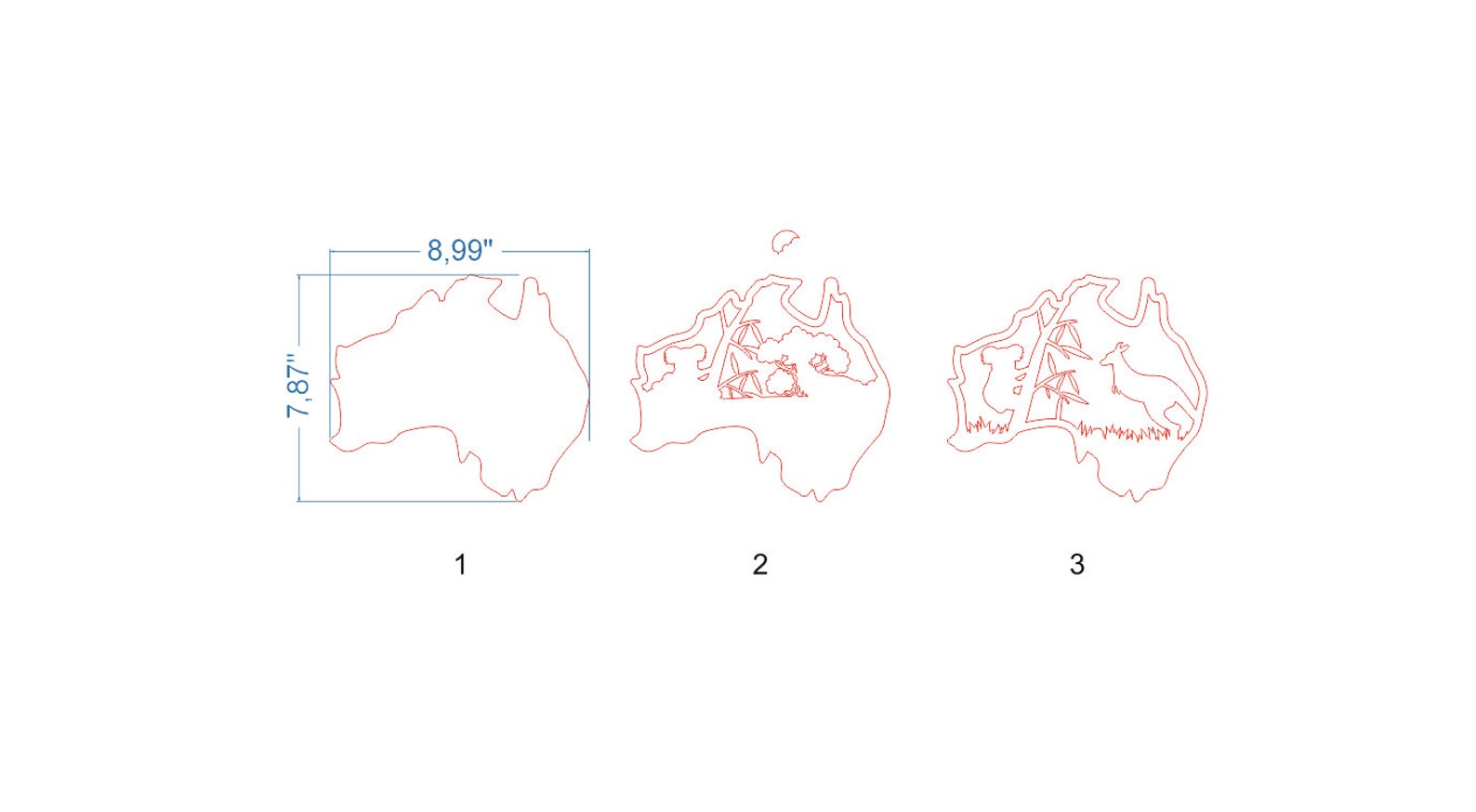 Continents SVG Bundle Laser Cut File Glowforge Cricut South - Etsy