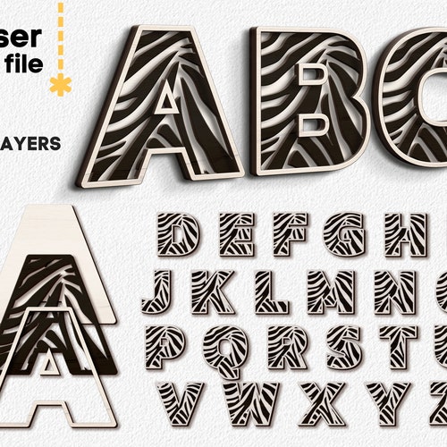 Ornament Alphabet SVG. Laser Cut File for Glowforge Cricut - Etsy