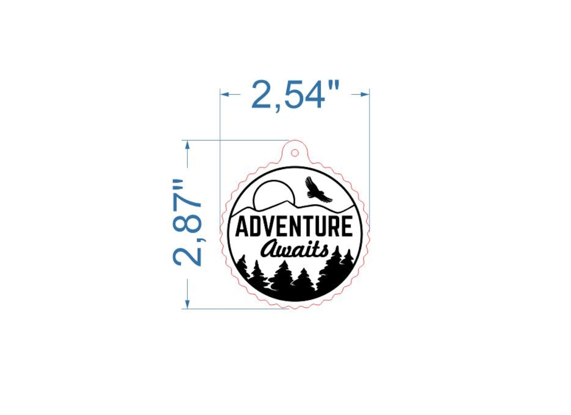 Сamping Keychain SVG Bundle. Laser Cut File for Glowforge, Nature Key ...