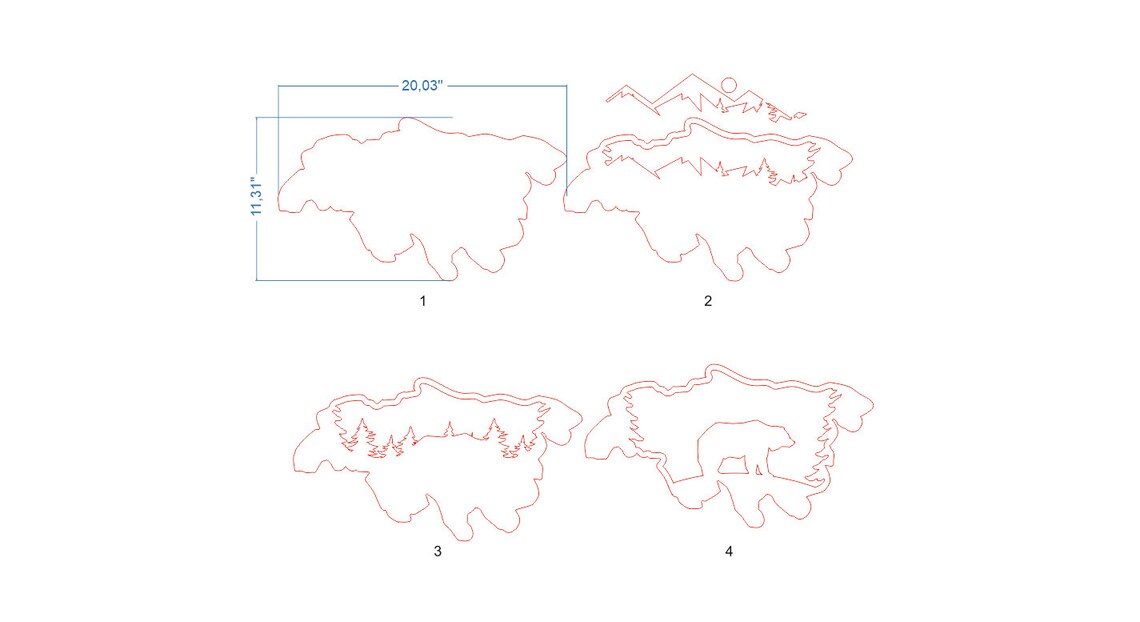 Continents SVG Bundle Laser Cut File Glowforge Cricut South North ...