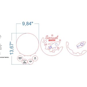Space Baby Name Sign SVG Bundle. Laser Cut File for Glowforge, Birth ...