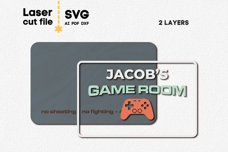 Gaming Zone SVG Laser Cut File for Glowforge Cricut Custom - Etsy