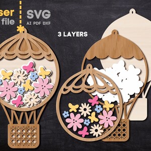 Air Balloon SVG Bundle Laser Cut File for Glowforge Interchangeable ...