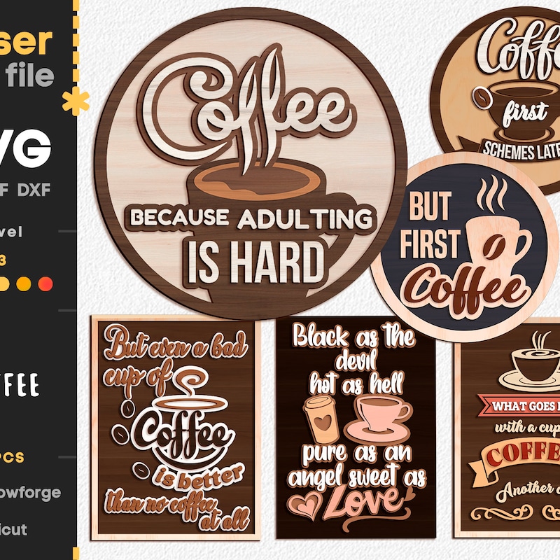 Coffee Sign Svg - Etsy