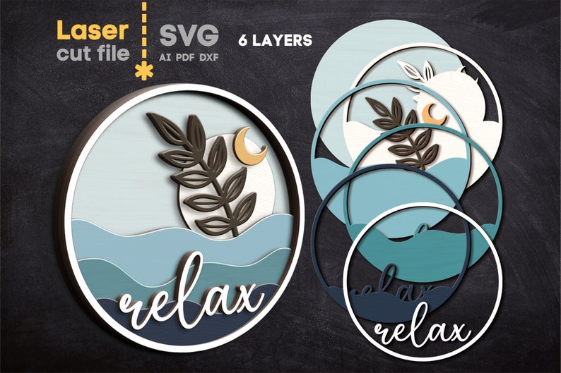 Boho Decor SVG Bundle. Laser Cut File for Glowforge, Cricut Mountains ...