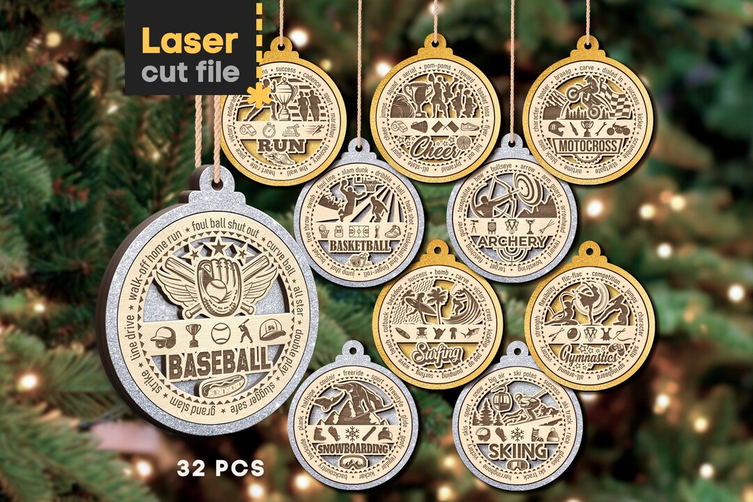 Christmas Tree Toy Sport SVG Bundle Laser Cut File for Glowforge ...