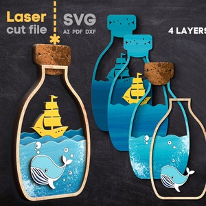 Sea Ornaments SVG Bundle. Laser Cut File for Glowforge, Ocean ...