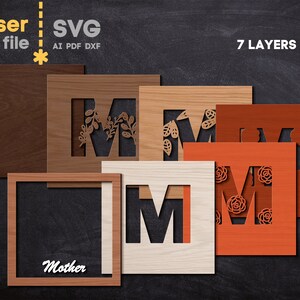 3D Mother's Day SVG. Laser Cut File for Glowforge, Cricut Mom, Mum Svg ...