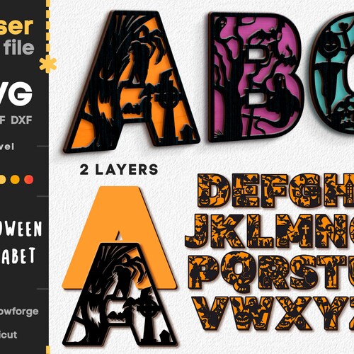 Tropical Alphabet SVG. Laser Cut File for Glowforge Cricut - Etsy