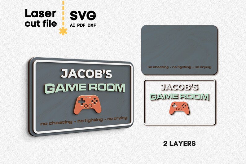 Gaming Zone SVG Laser Cut File for Glowforge Cricut Custom - Etsy