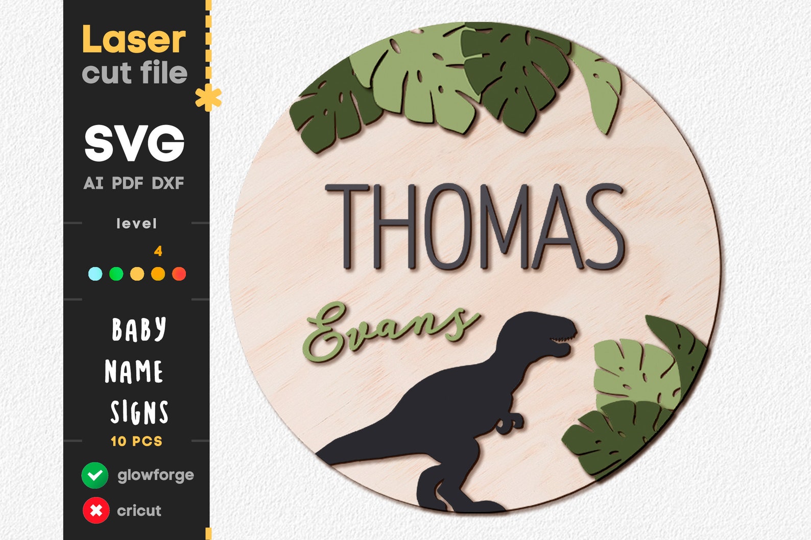 Baby Name Sign SVG Bundle. Laser Cut File for Glowforge Set - Etsy