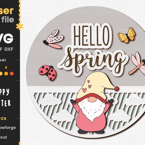 Easter Spring SVG Bundle. Laser Cut File for Glowforge Cricut, Gnome ...