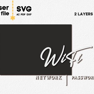 WIFI Sign Svg Bundle Laser Cut File for Glowforge Cricut. Wi Fi ...