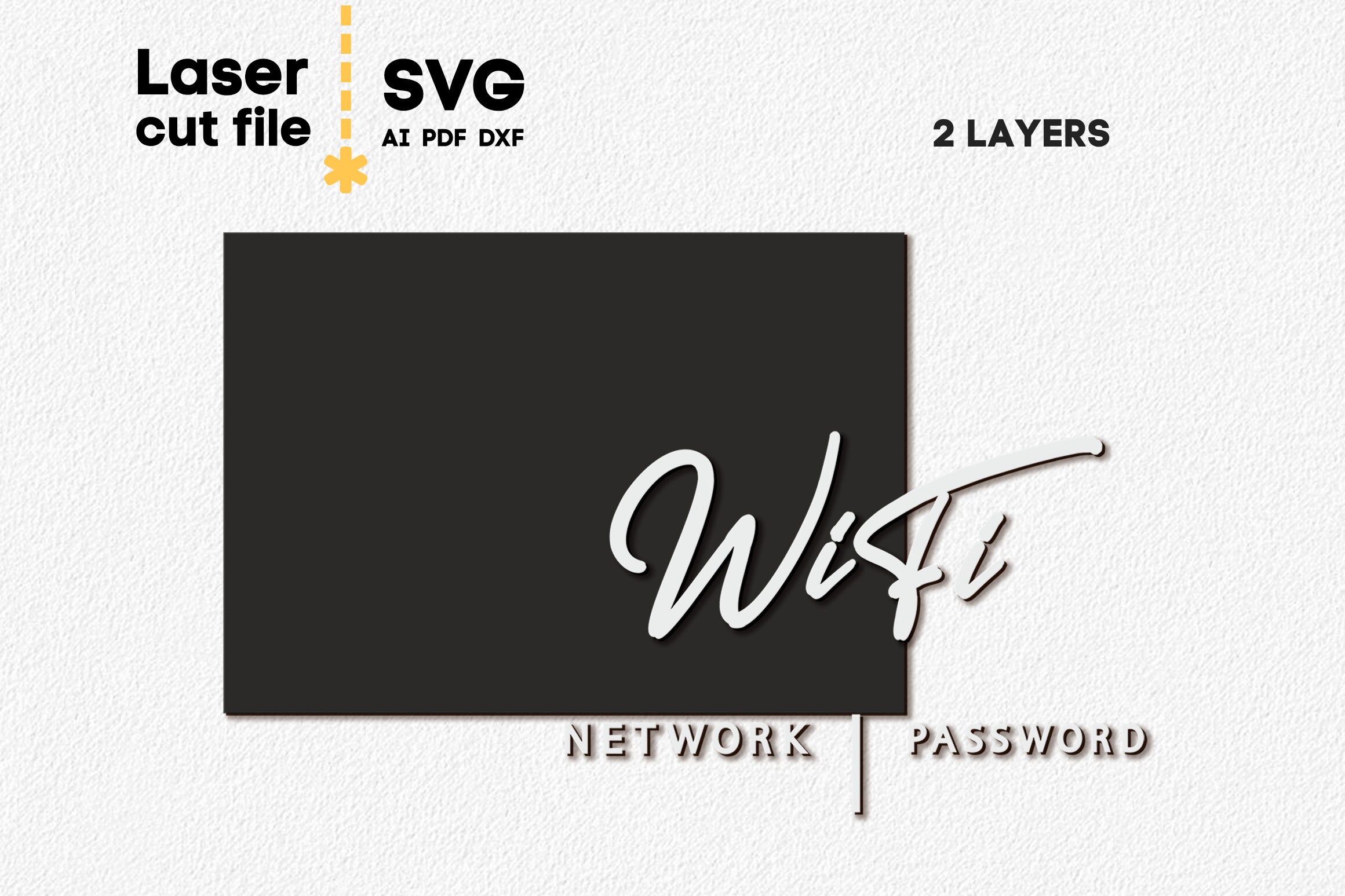 WIFI Sign Svg Bundle Laser Cut File for Glowforge Cricut. Wi - Etsy