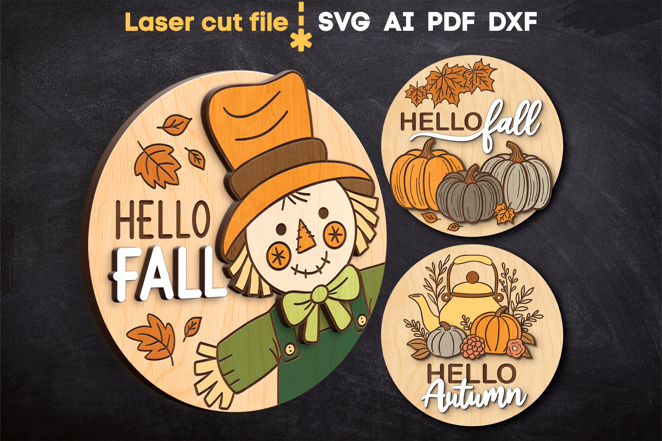 Autumn SVG Bundle. Laser Cut File for Glowforge, Thanksgiving Fall ...