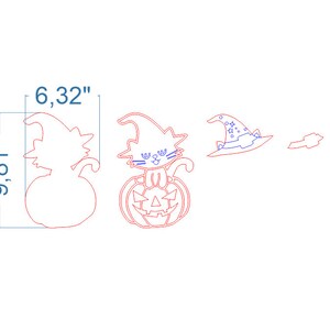 Halloween SVG Bundle. Laser Cut File for Glowforge, Black Cat Hat Bat ...
