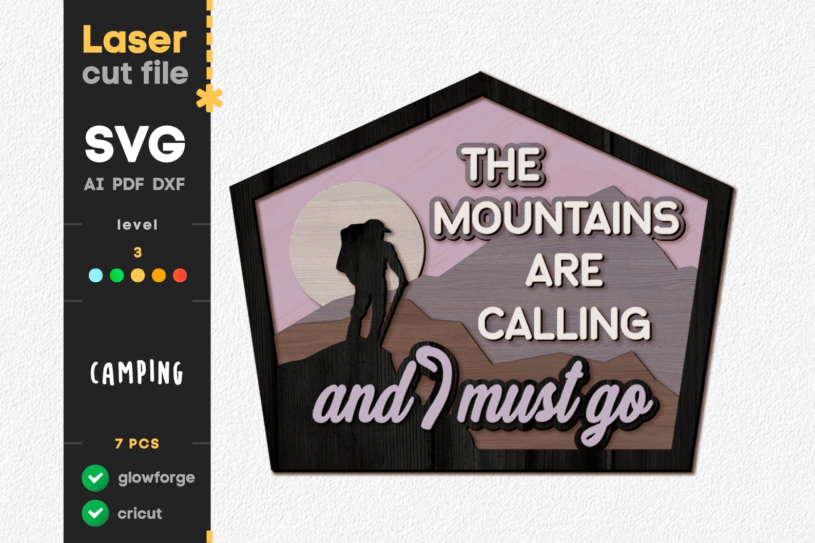 Сamping SVG Signs Bundle. Laser Cut File for Glowforge Cricut - Etsy