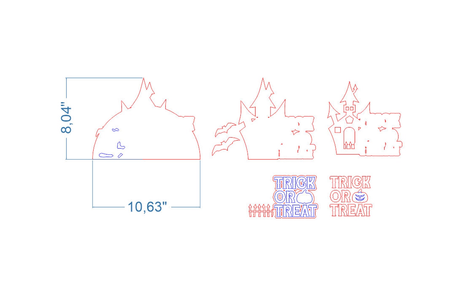 Halloween SVG Bundle. Laser Cut File for Glowforge, Bat, Pumpkin ...