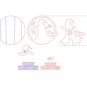 Happy Halloween SVG Bundle. Laser Cut File for Glowforge, Bat Pumpkin ...