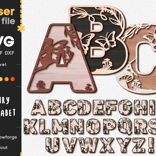 Fairy Alphabet SVG. Laser Cut File for Glowforge Cricut - Etsy