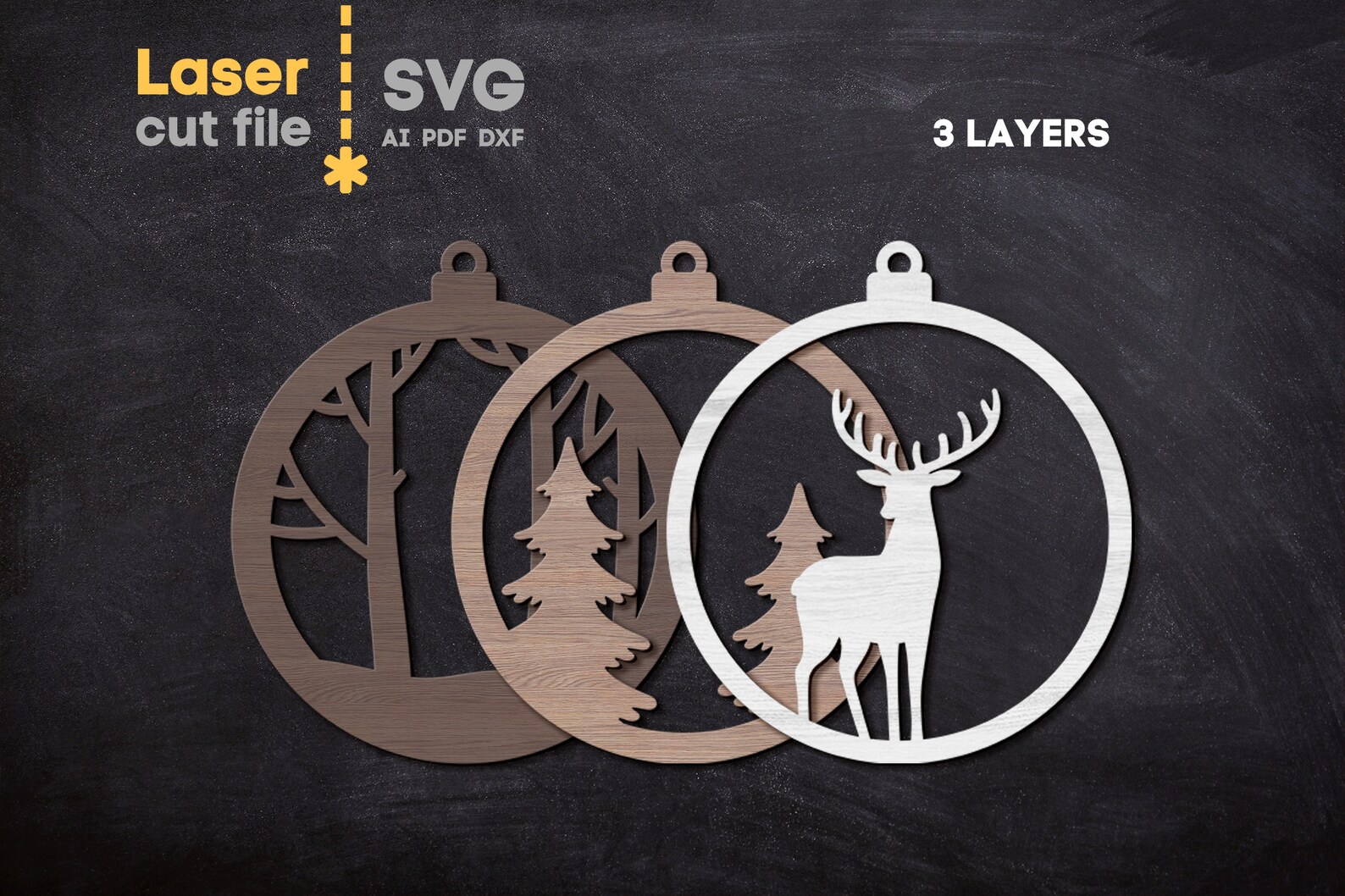 Christmas Tree Toys SVG Bundle Laser Cut File for Glowforge - Etsy