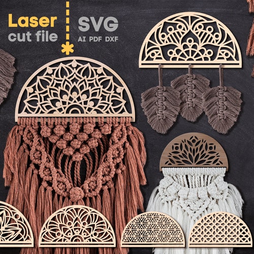 Hanger Macrame SVG Bundle. Laser Cut File for Glowforge - Etsy